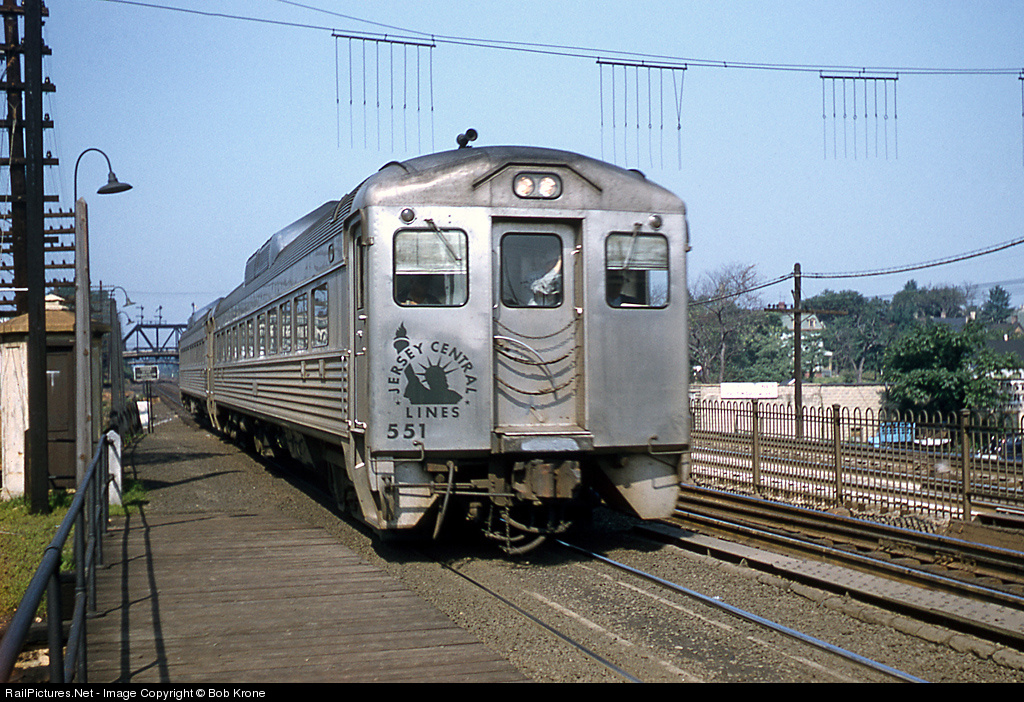 Color Photo of B&O National Limited at CNJ Broad Street, Elizabeth NJ