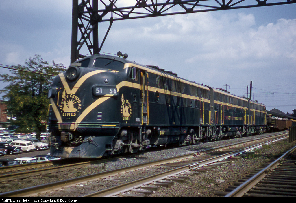 Color Photo of B&O National Limited at CNJ Broad Street, Elizabeth NJ