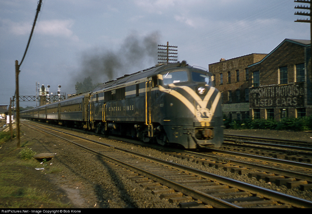 Color Photo of B&O National Limited at CNJ Broad Street, Elizabeth NJ