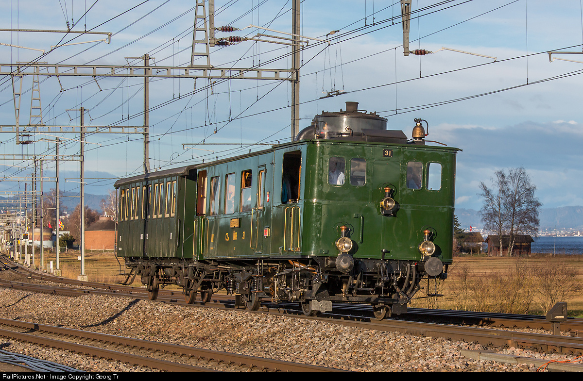 Steam railcar CZm 1/2 # 31 of the former Uerikon-Bauma-Bahn, now with ...