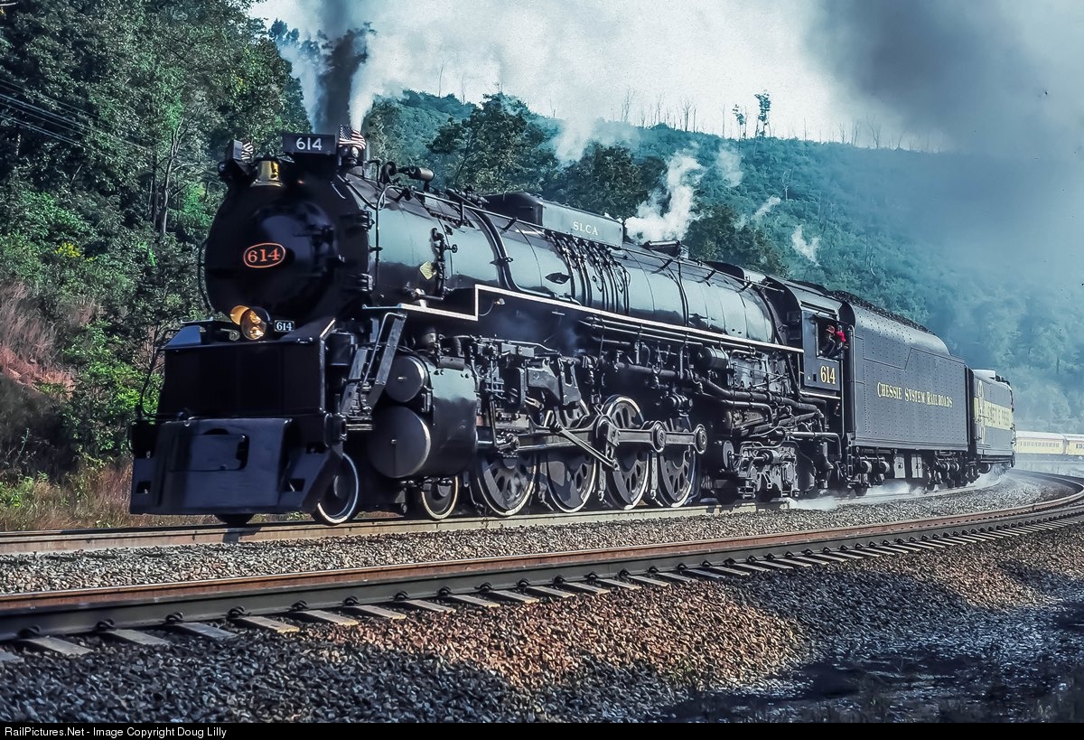 Chesapeake & Ohio 614 Steam Locomotive - YouTube